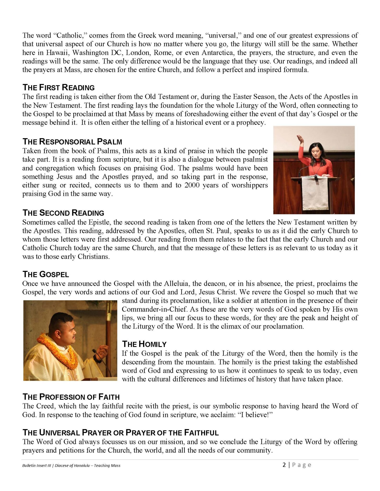 Teaching Mass – Bulletin Inserts – Cathedral Basilica of Our Lady of Peace