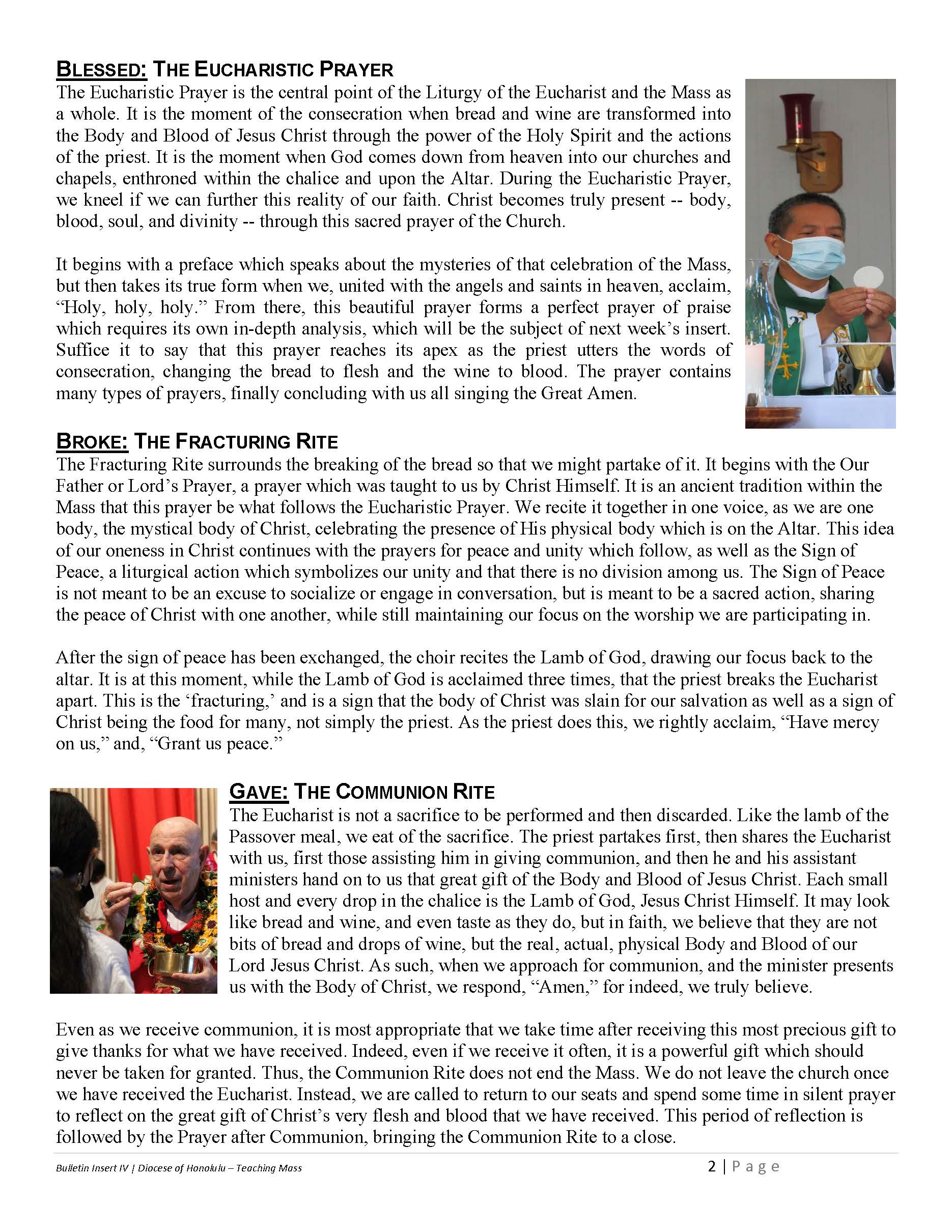 Teaching Mass – Bulletin Inserts – Cathedral Basilica of Our Lady of Peace